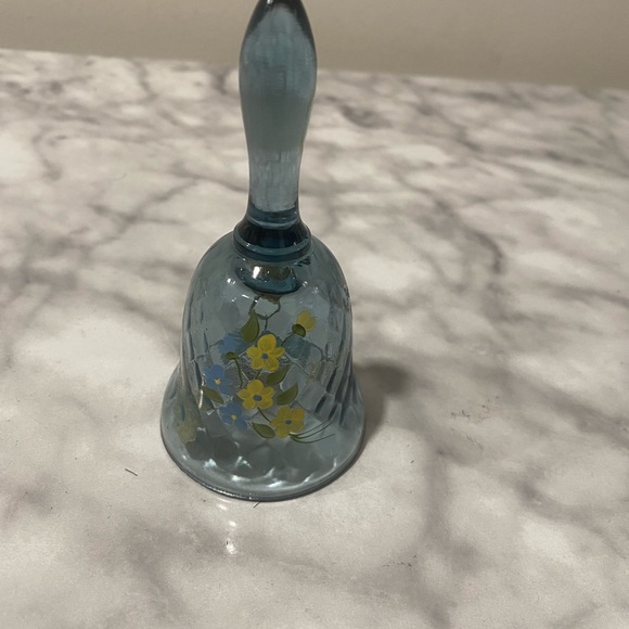 Fenton | Accents | Vintage Hand Painted Fenton Bell With Blue ...